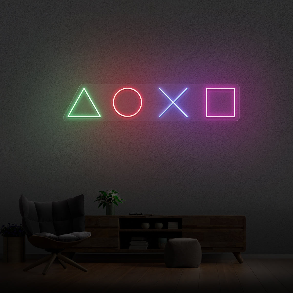 Playstation Buttons Neon Sign — The Neon Sign Co